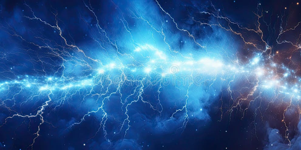 Electric lightning stock illustration. Illustration of blue - 282962723