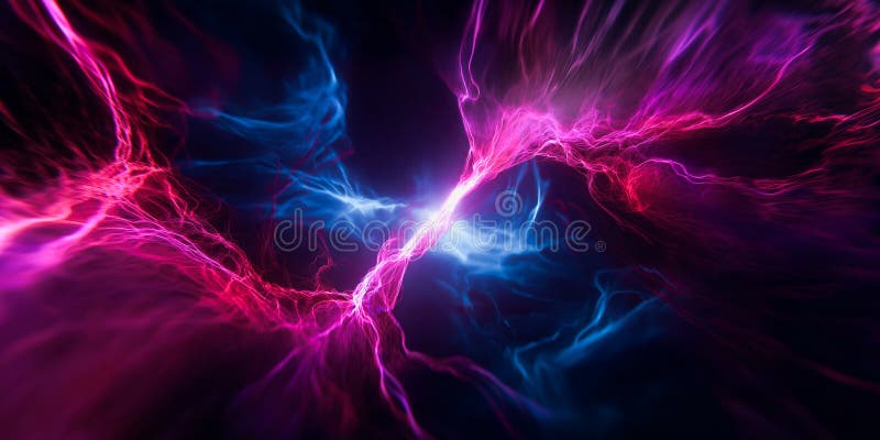 Electric Lightning Bolt in Space Stock Illustration - Illustration of ...