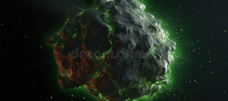 Electric Lightning Explosion Energy Stone Ball Stock Illustration ...