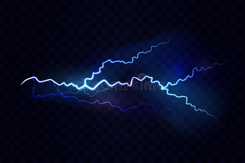 Electric Lightning with Neon Effect, Thunderbolt Stock Vector ...