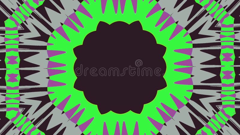Electric Lime and Purple Radial Pattern with a Central Dark Silhouette, Featuring Sharp ...