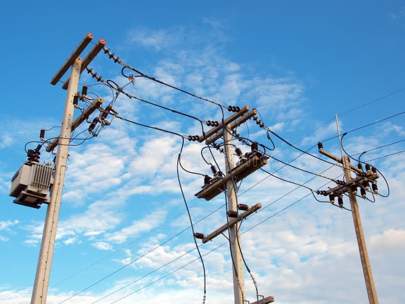 Electric line stock image. Image of structure, equipment - 20671715