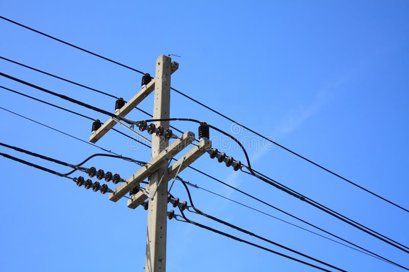 Electric Line in the Wall Socket at House Construction Stock Image ...