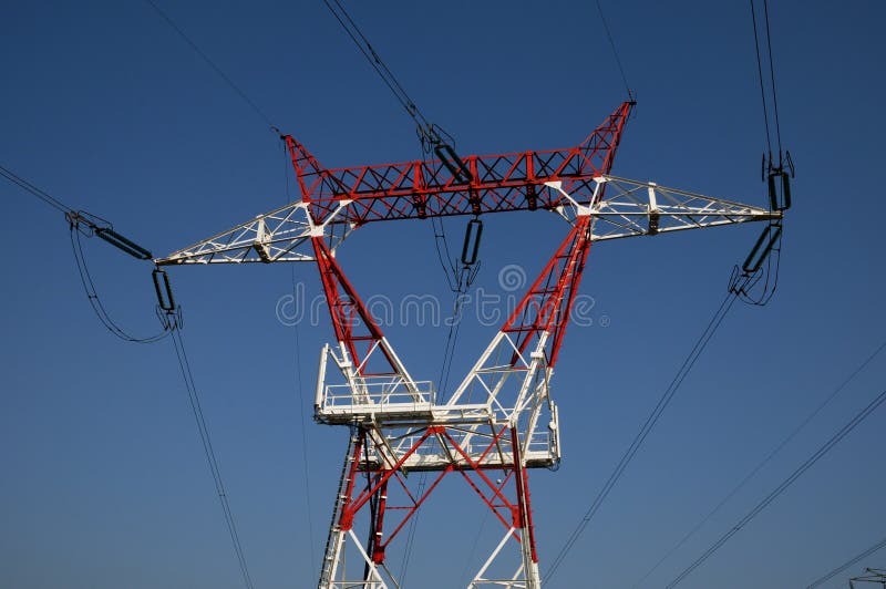Electric line in France stock image. Image of outdoor - 203669773