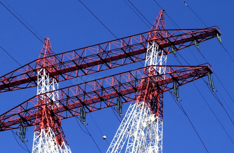 An electric line editorial stock image. Image of lines - 204315949