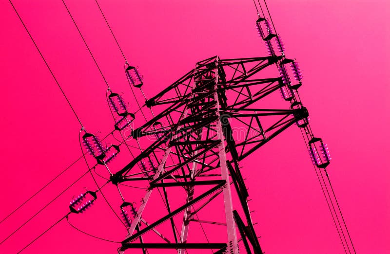 Electric line in France editorial photography. Image of pylon - 219461092