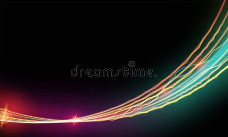 Electric line light stock vector. Illustration of abstract - 252976313