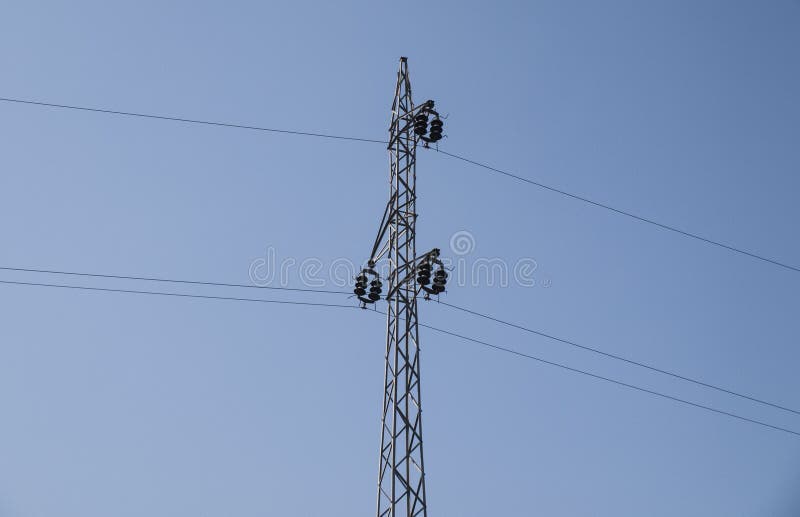 Electric Line Post stock photo. Image of post, line, electric - 69208774