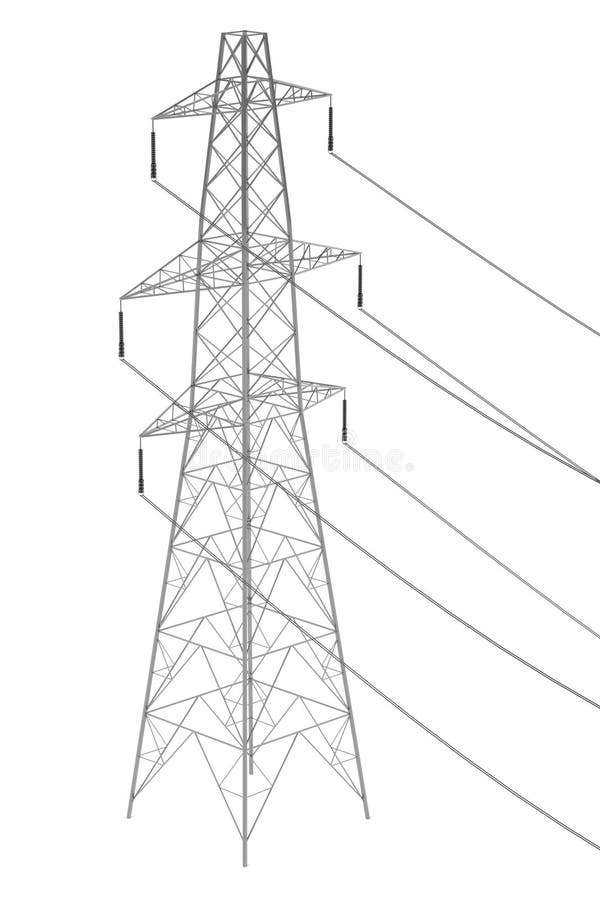 Electric line stock illustration. Illustration of pole - 81928281