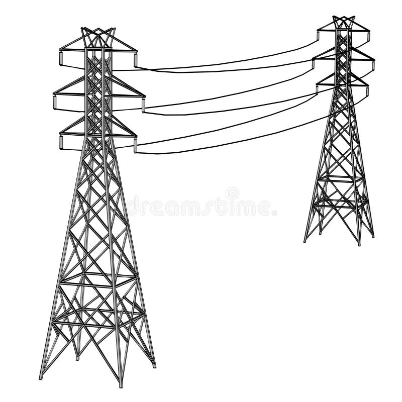 Electric lines icon stock vector. Illustration of wires - 189114624
