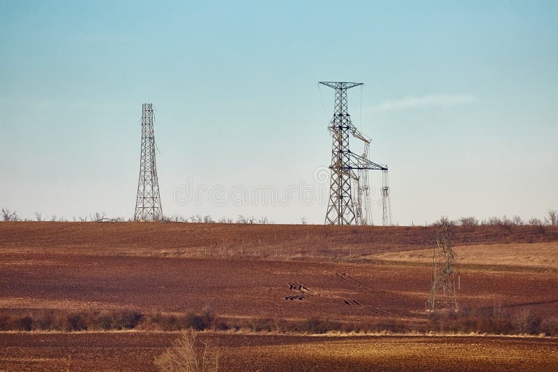 Electric lines collapsed stock image. Image of line - 140926191
