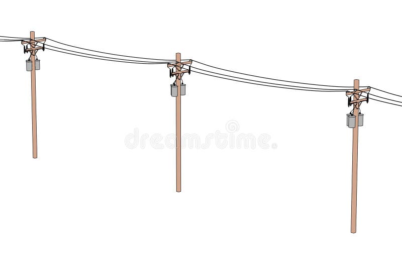 Electric lines stock illustration. Illustration of cartoon - 81901535