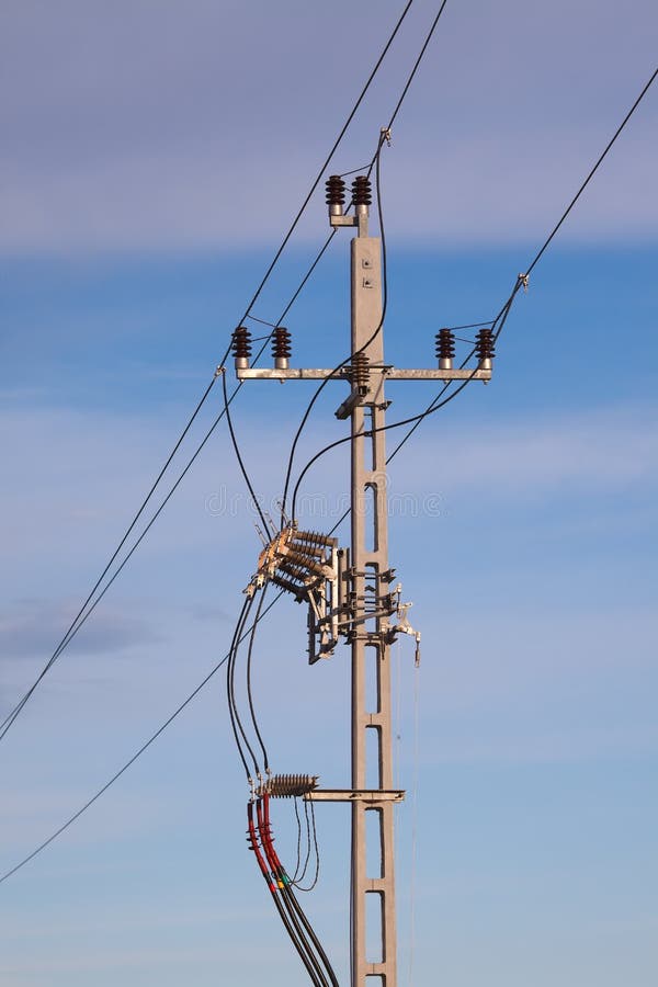 Electric lines stock photo. Image of mast, network, current - 54217880