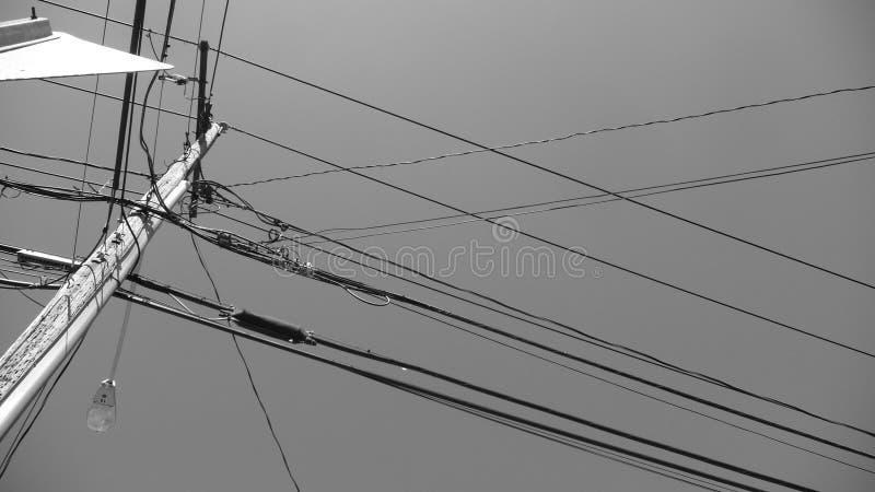 Electric Lines Passing Randomly Looks Like a Pattern, Shape. Electric ...