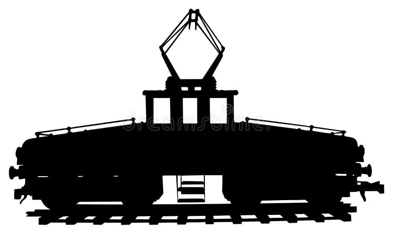 Electric Locomotive Silhouette Stock Vector - Illustration of retro ...