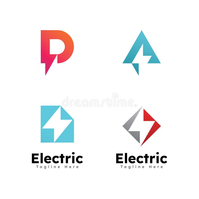 Electric Logo Icon Symbol Template Design Stock Vector - Illustration ...