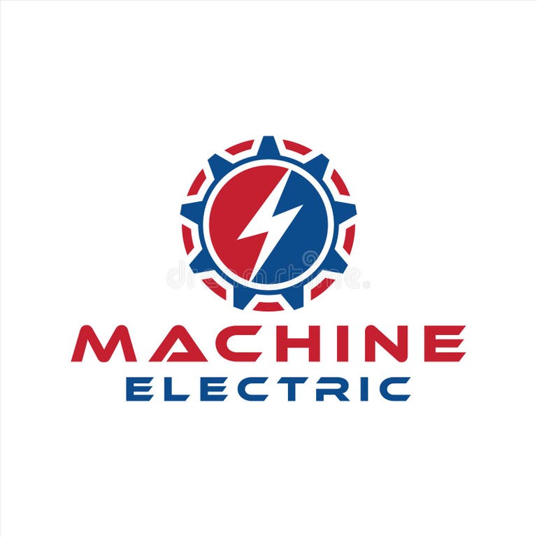 Electric Machine Vector Logo, Electricity Technology Badge, Engineering ...