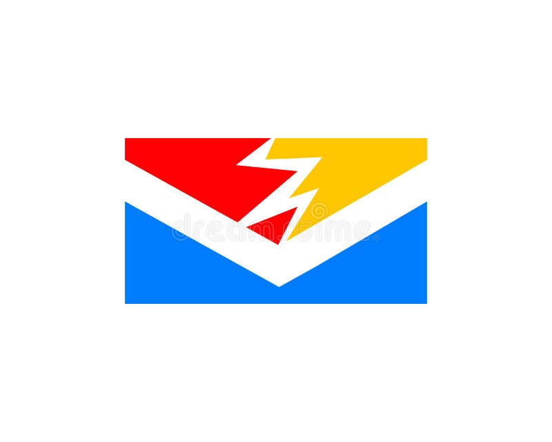 Electric Mail Icon Logo Design Element Stock Vector - Illustration of ...