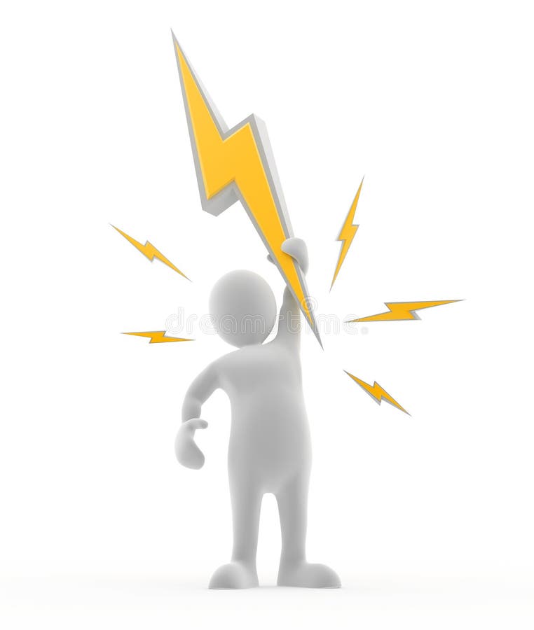 Electric Man stock illustration. Illustration of bolt - 17677782