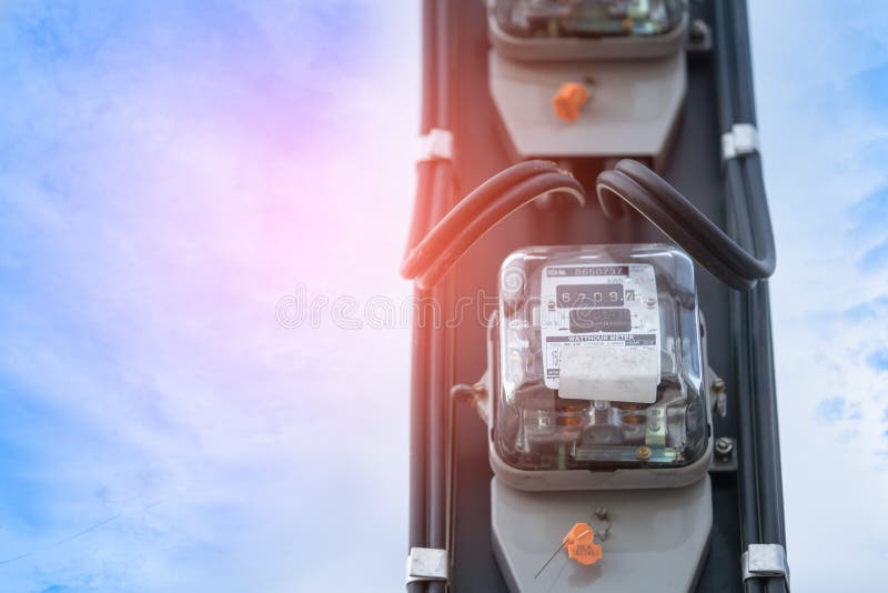 Electric Measuring Power Meter for Energy Cost at Home and Office Stock ...