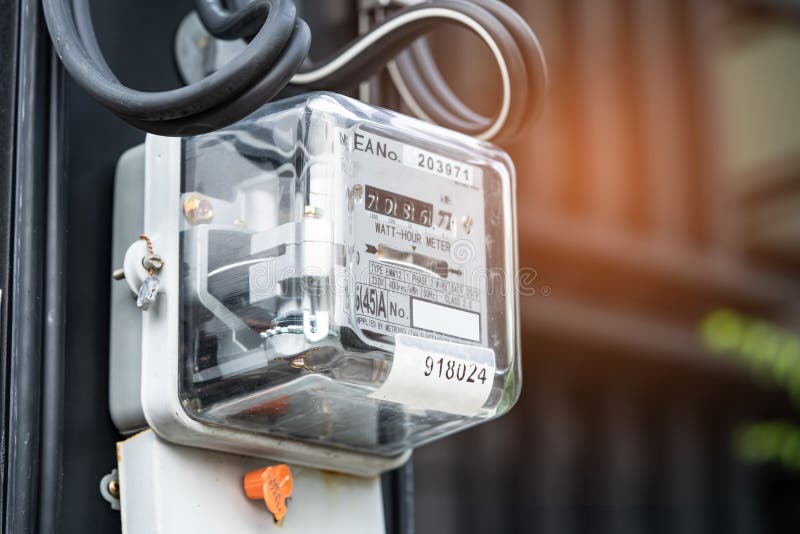 Electric Measuring Power Meter for Energy Cost at Home and Office Stock ...