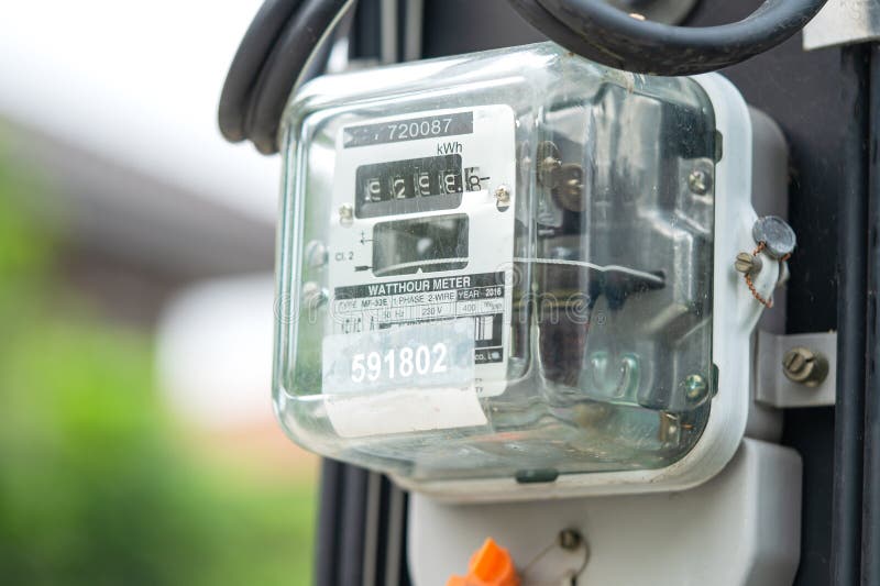 Electric Measuring Power Meter for Energy Cost at Home and Office Stock ...