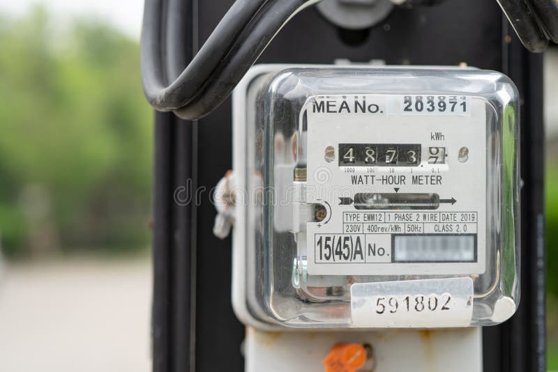 Electric Measuring Power Meter for Energy Cost at Home and Office Stock ...