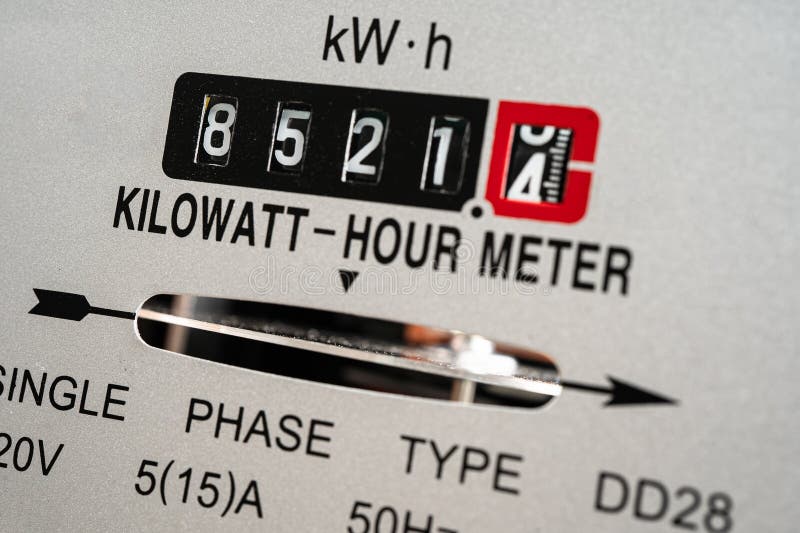 Electric Measuring Power Meter for Energy Cost at Home and Office Stock ...