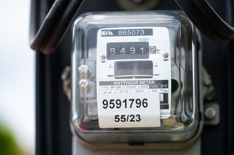 Electric Measuring Power Meter for Energy Cost at Home and Office Stock ...