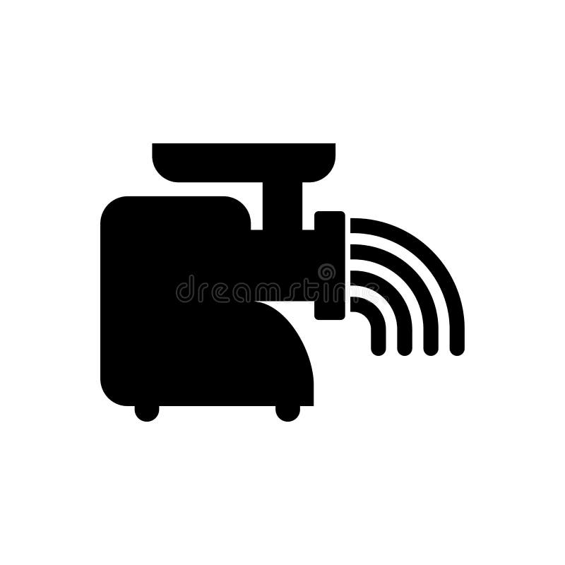 Electric Meat Grinder Icon. Black Silhouette. Isolated Vector ... Electric Meat Grinder Icon. Black Silhouette. Isolated Vector ...