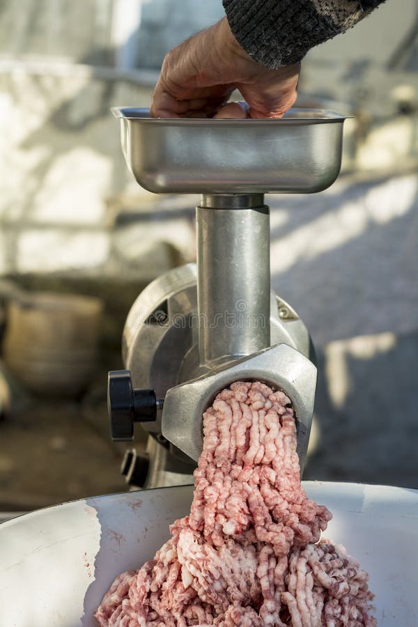 Electric meat grinder stock image. Image of metal, mixing - 82621207