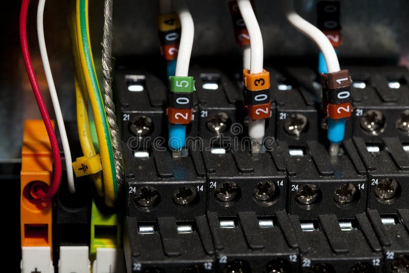 Electric Mechanic Machine Cable Stock Image - Image of connect, control ...