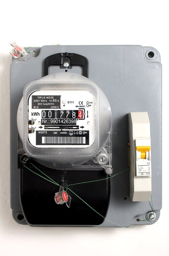 Home electric power meter stock photo. Image of volt - 12149216