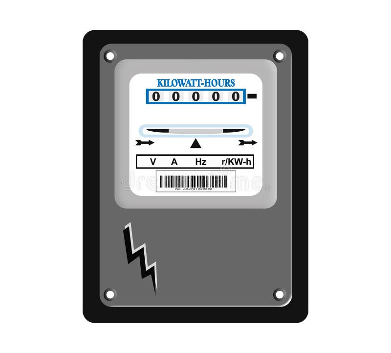 Electric meter stock illustration. Illustration of exterior - 9585094