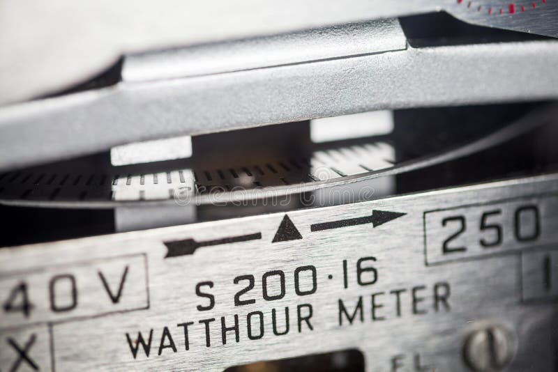 Electric meter close-up stock photo. Image of invest - 51972338