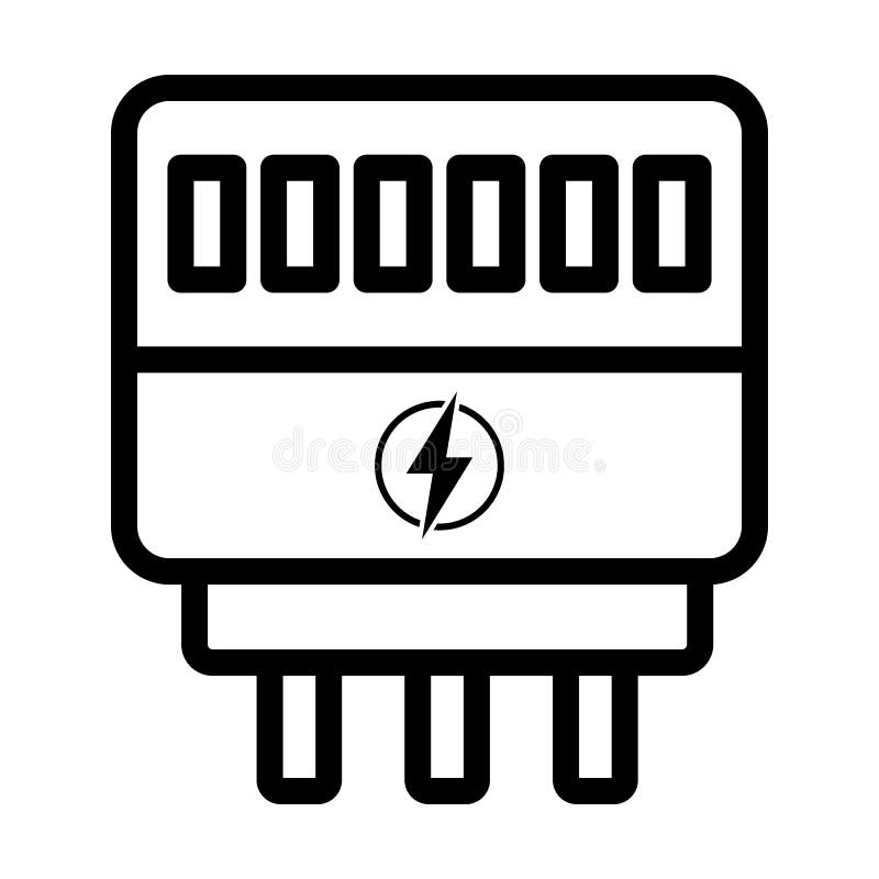Electric Meter Icon stock vector. Illustration of appliance - 216149792