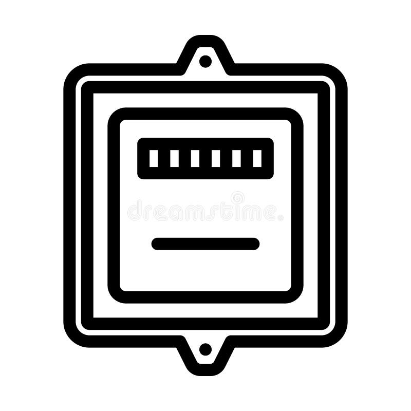 Electric Meter Icon stock vector. Illustration of measure - 220774768