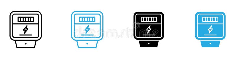 Electric Meter Icon Representing Electrical Meter Readings and Usage ...