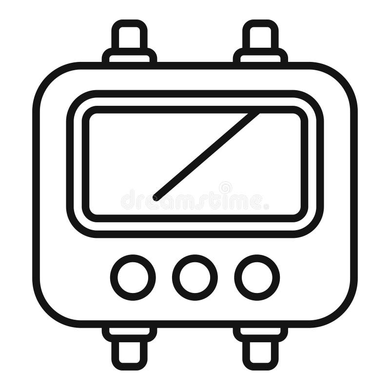 Electric Meter Measuring Electricity Consumption in Line Style Stock ...
