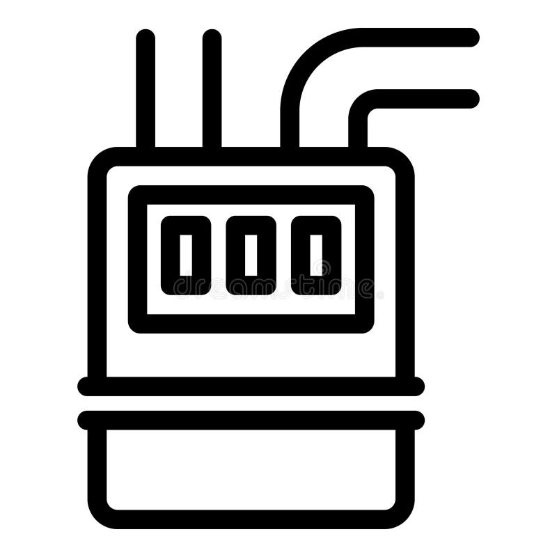 Electric Meter Measuring Power Consumption with Display Showing Zero ...