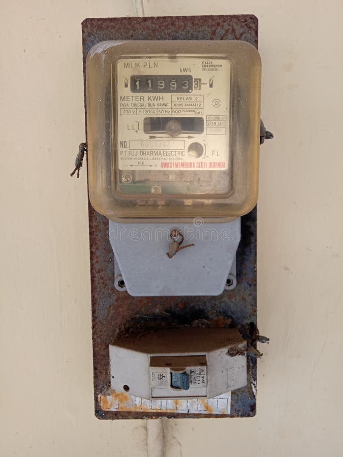 Electric Meter Model Installed Around 1988 in Indonesia Editorial ...