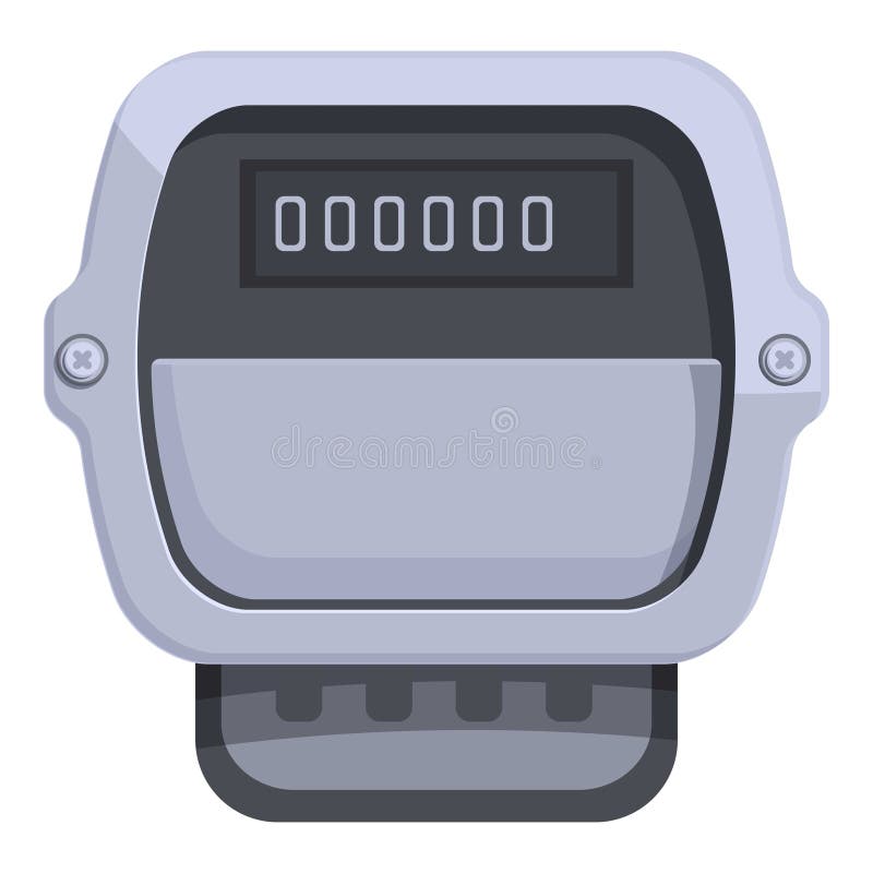 Electric Meter Showing Energy Consumption Data Stock Vector ...