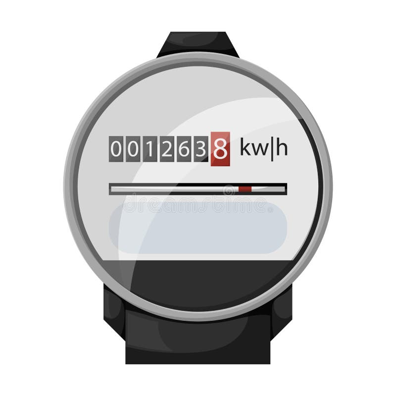 Electric meter icon vector stock vector. Illustration of sign - 109712758