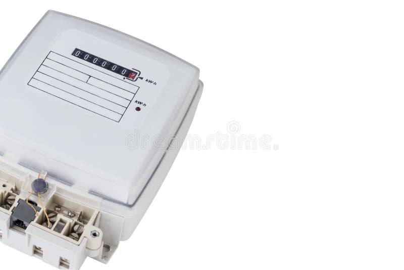 The electric meter stock image. Image of white, utility - 79870667