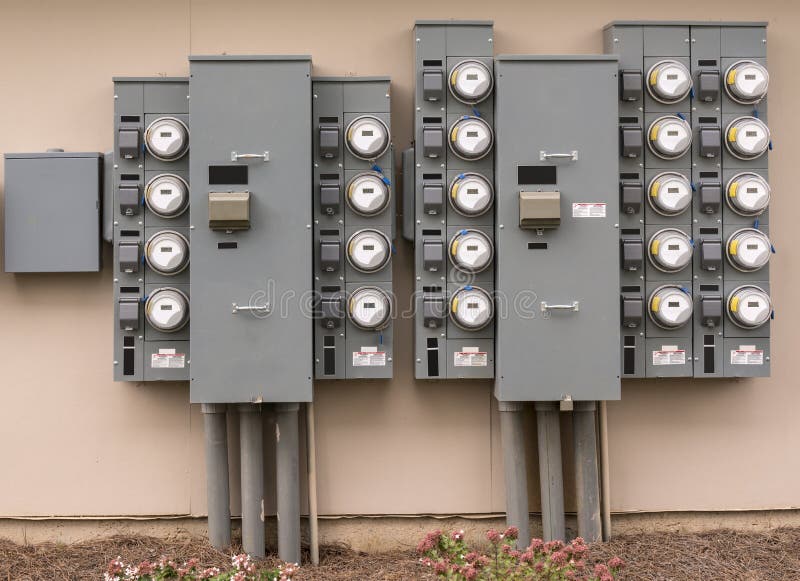 Electric meters stock photo. Image of area, power, equipment - 32570444