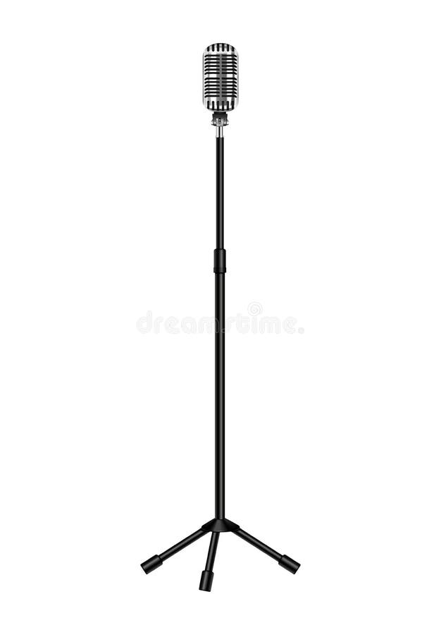 Electric Microphone Stand Compositon Stock Vector - Illustration of ...