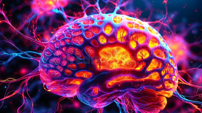 The Electric Mind: a Symphony of Neural Activity Stock Video - Video of ...