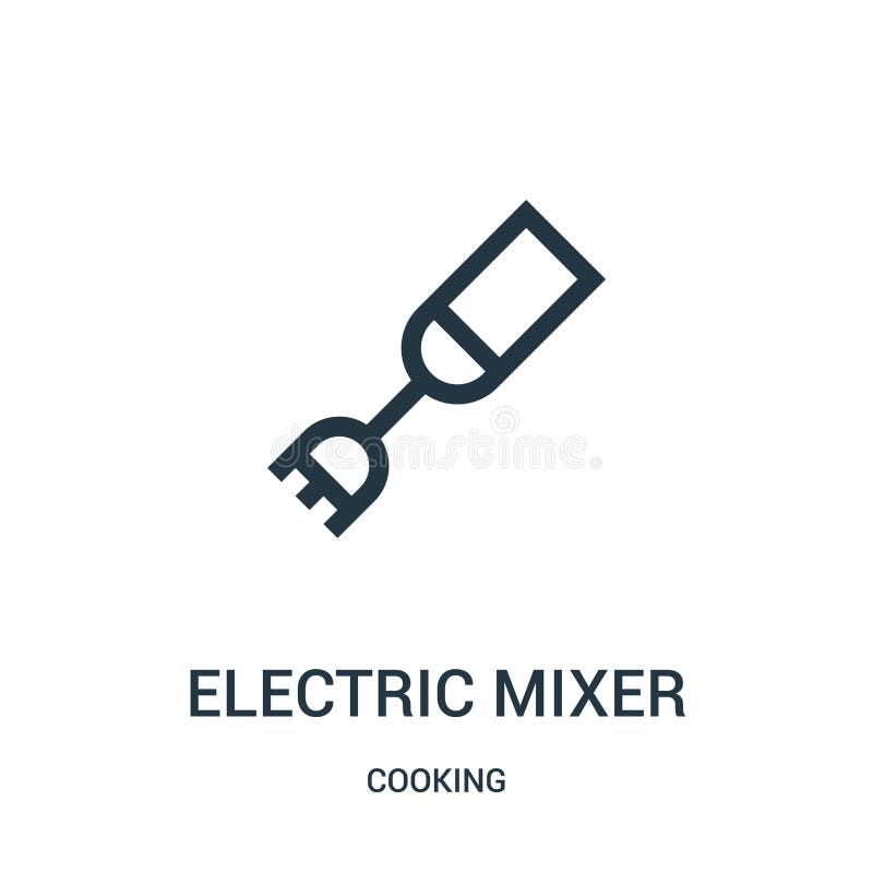 Electric Mixer Icon Vector from Cooking Collection. Thin Line Electric ...