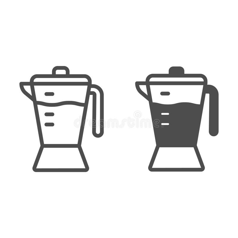 Electric Mixer Line and Solid Icon, Cooking Concept. Vector Graphics Stock Vector - Illustration ...