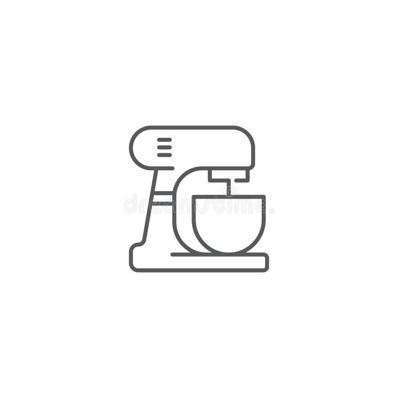 Electric Mixer Vector Icon Symbol Isolated On White Background Stock ...